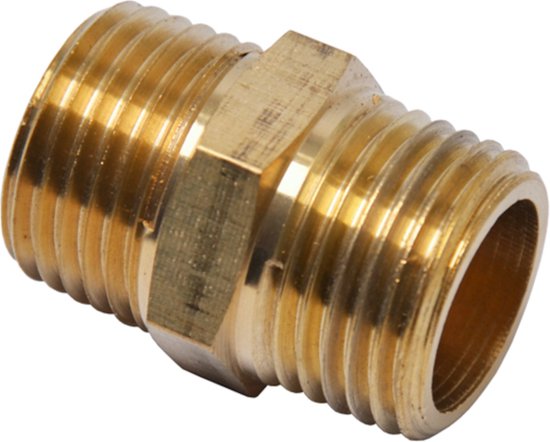 Draad Dubbele Nippel 3/8" X 3/8" | bol