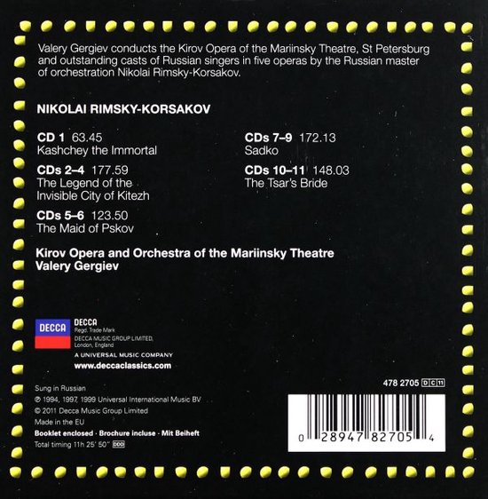 Kirov Opera & Orchestra Of The Mariinsky Theatre - Rimsky-Korsakov: 5 ...