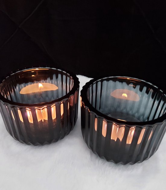 Mix en Match - Gusta - robuuste - Waxinelichthouder - Set 2 stuks ...