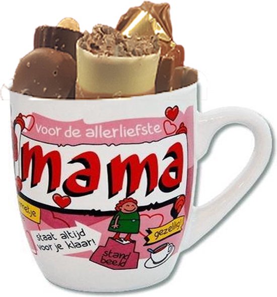 Mok beker voor de allerliefste mama moeder gevuld met handgemaakte ...