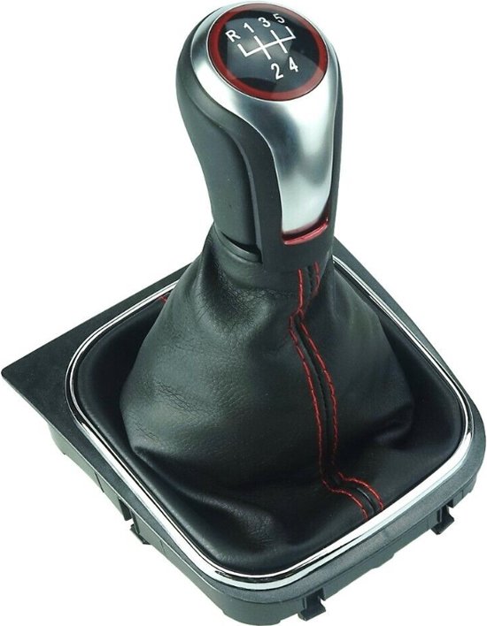 5 Speed Lederen Sport Pook Schakel Pook Geschikt voor VW Golf 5 6 Gti Gtd R R20 R Line... | bol