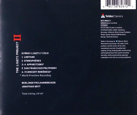 The Ligeti Project Vol 2 - Lontano, etc / Nott, Berlin PO, Berlin ...