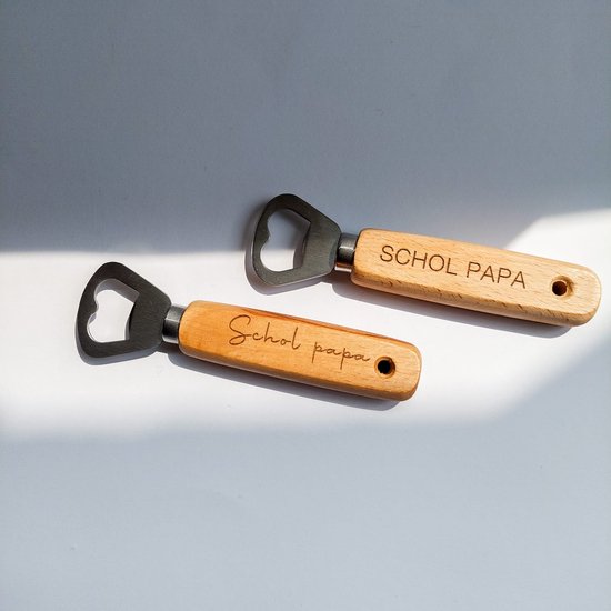 5 flesopeners, houten flesopener met gepersonaliseerde boodschap ...