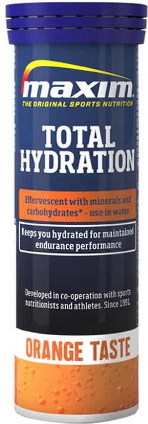 Maxim Total Hydraterende Drank 12 Eenheden Oranje Tabletten Doos Oranje ...