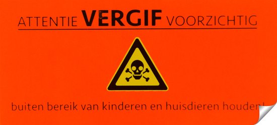Holland Animal Care Sticker "Vergif" - Waterafstotend vinyl - Gevaren ...