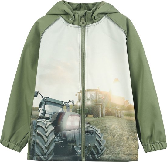 Minymo Jongens Softshell Jas Tractor Groen (Deep Lichen Green) - 134 ...