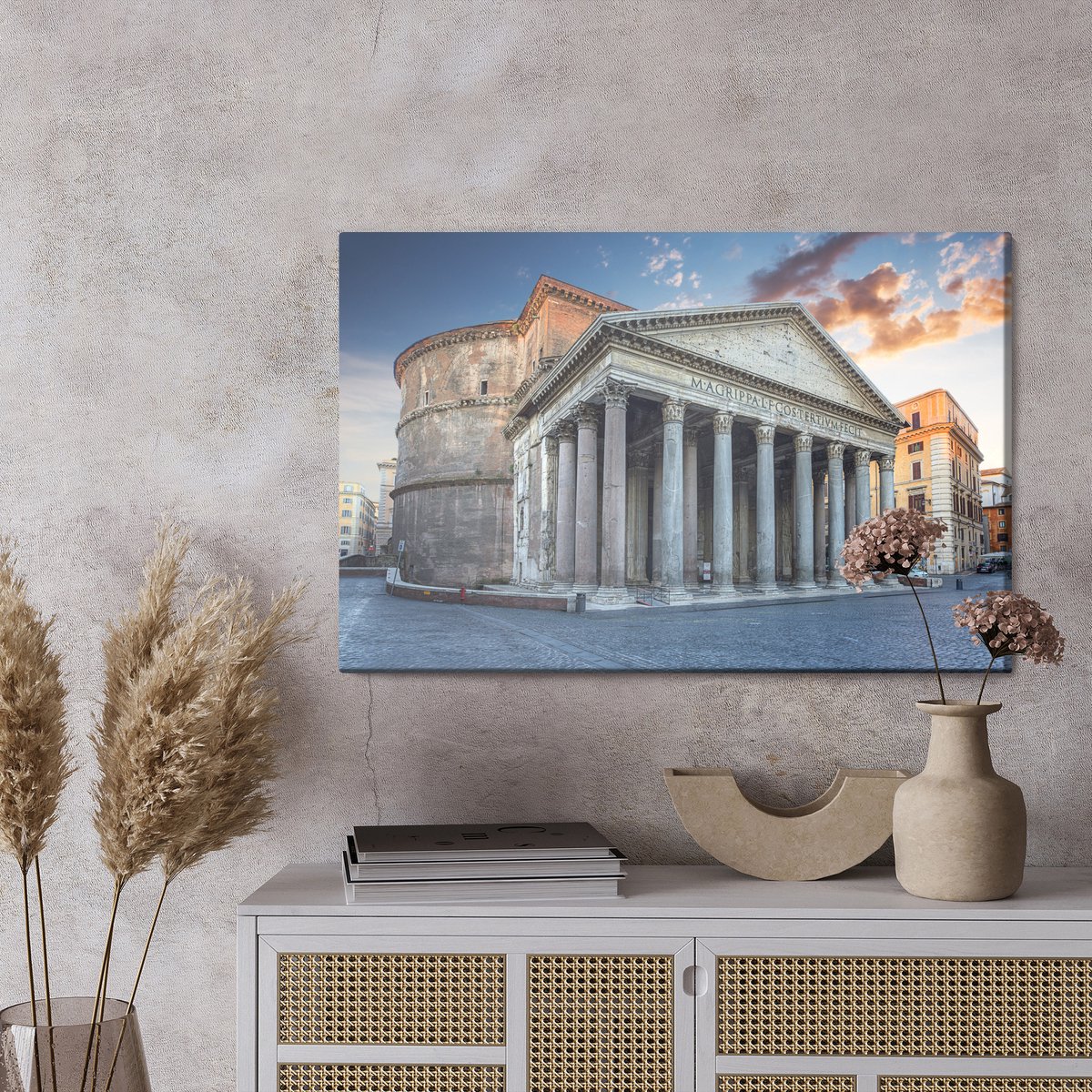 Schilderijkoning - Canvas Schilderij Pantheon In Rome - 120 x 80 cm ...