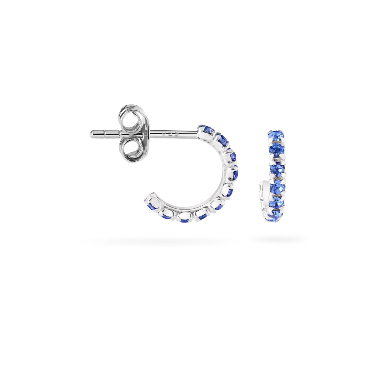 Saffier Oorringen 925 Zilver | bol.com