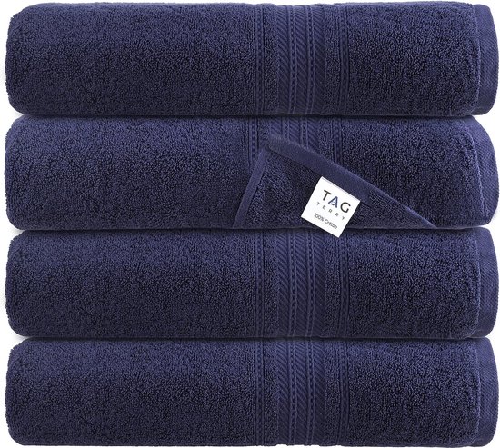 4-pack badhanddoek groot, 600 GSM, 100% katoen, douchedoek 70x140 cm ...