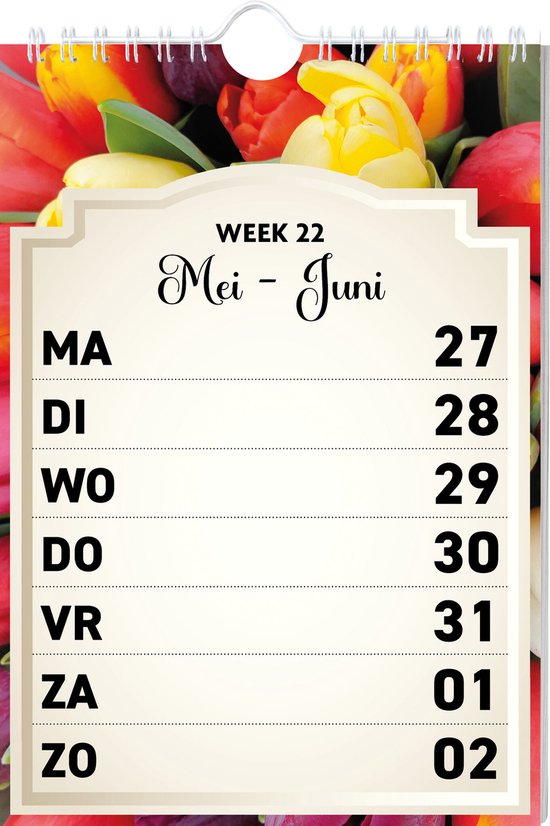 Bloemen Grootletter Weekkalender 2024 | bol