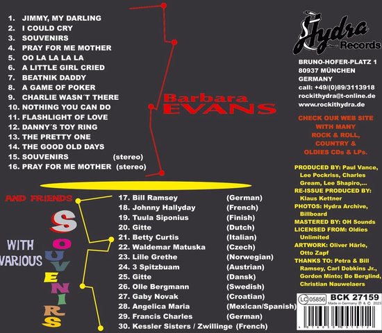 Barbara Evans & Friends - Souvenirs (CD), Barbara Evans & Friends ...