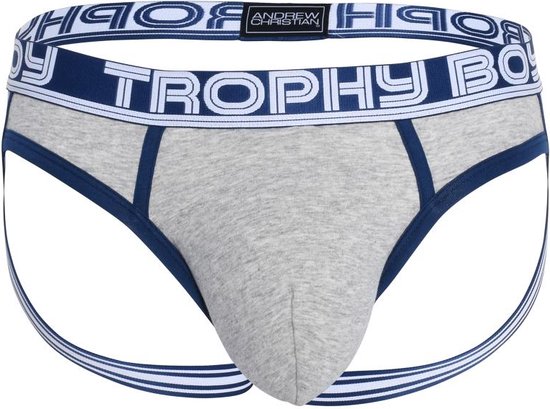 Andrew Christian TROPHY BOY® For Hung Guys Brief Jock Heather Grey ...