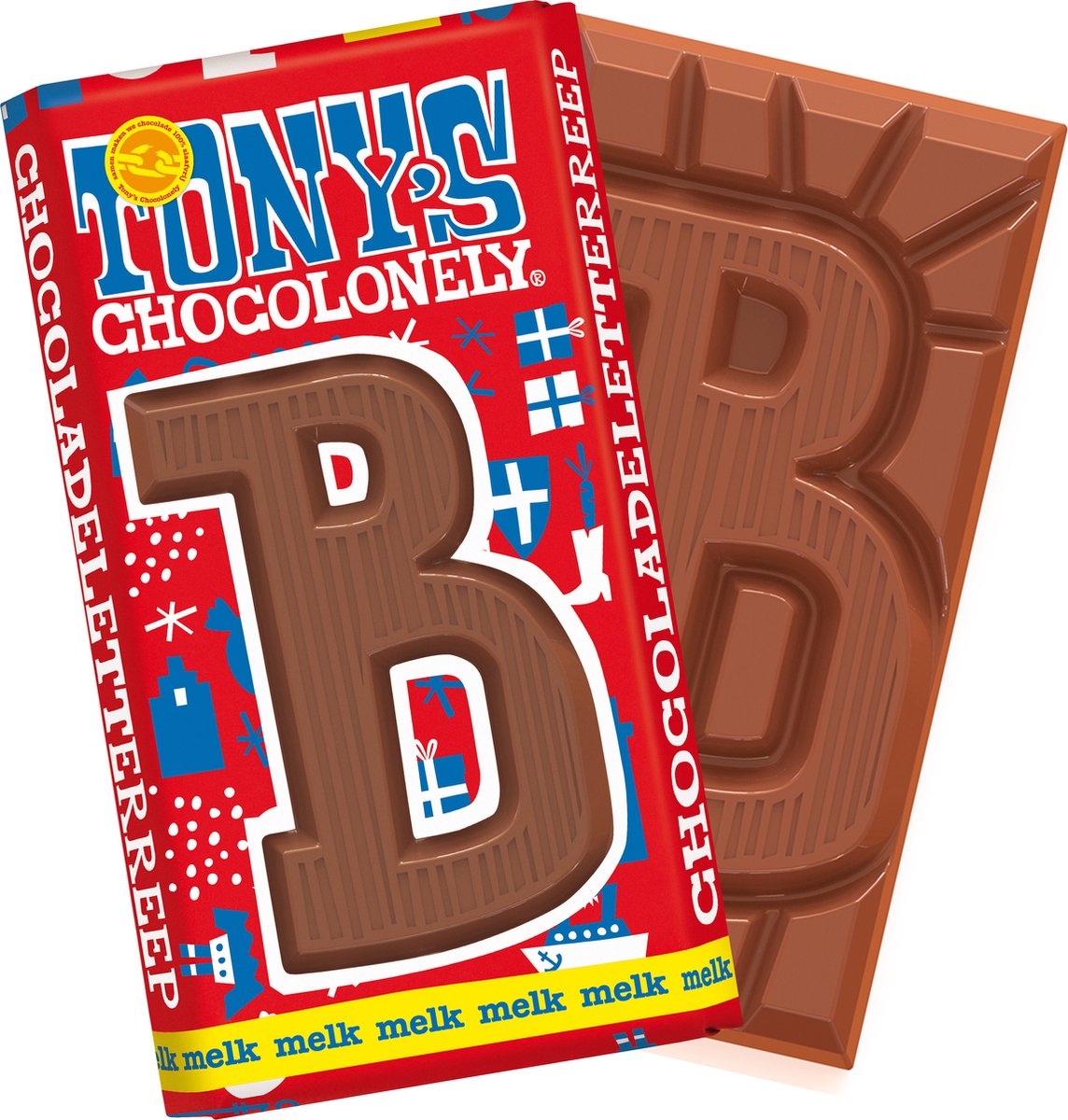 Tony's Chocolonely Chocolade Letter B - Melkchocolade Reep ...
