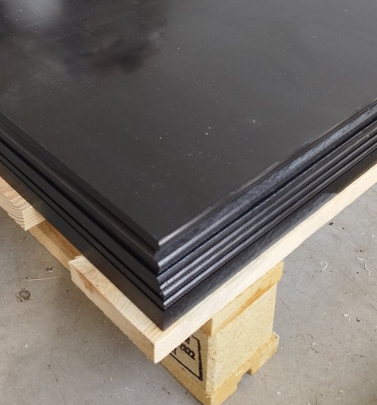 POM plaat zwart 10mm dik | 1000 x 500 mm | Delrin plaat zwart 10mm ...