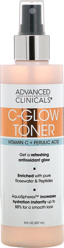 Advanced Clinicals - C-Glow Toner - Vitamin C + Ferulic Acid - 237 ml | bol