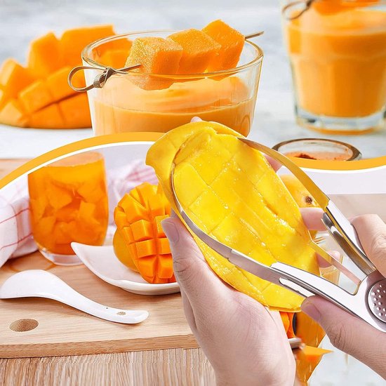 Mangosnijder, roestvrij staal, mangoverdeler, extra groot, ultrascherp ...