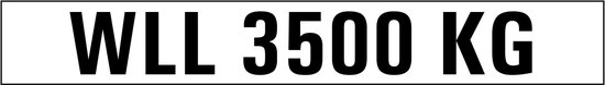 WLL 3500 kg sticker 1000 x 140 mm | bol