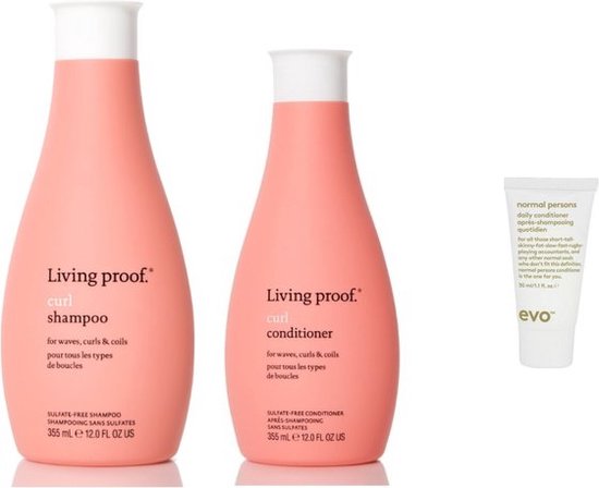 LIVING PROOF Duo Set Curl Shampoo & Conditioner + WILLEKEURIG Travel ...
