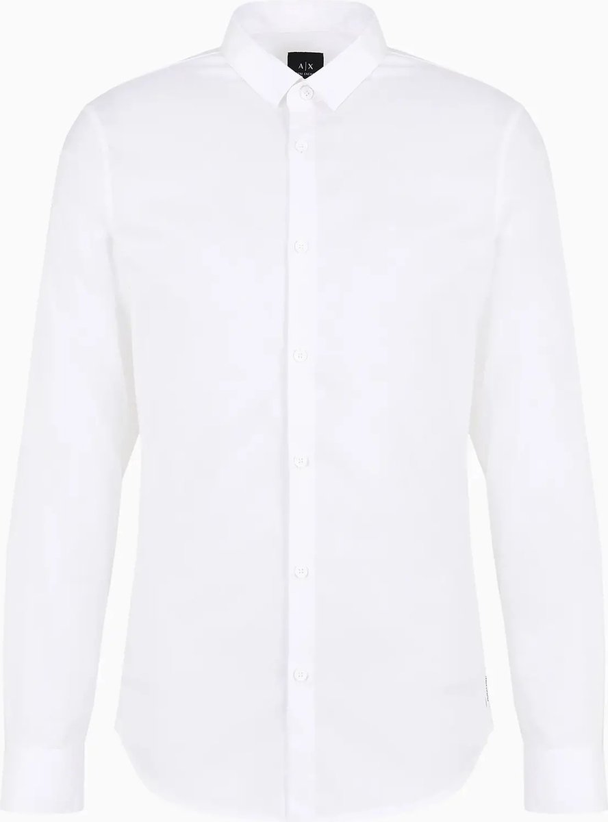 Emporio Armani Overhemd Wit Viscose maat XXL lange mouw overhemden wit ...