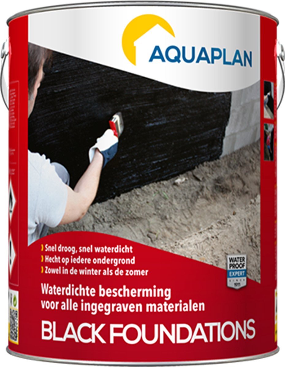 Aquaplan Black Foundations - ingegraven materialen waterdicht - zwart ...