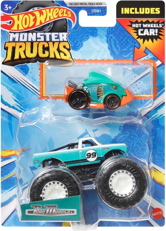 Hot Wheels truck Pure Muscle - monstertruck 9 cm schaal 1:64 | bol