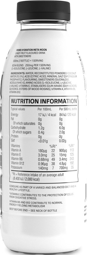 Prime Hydration Meta Moon 500ml - 1 Fles | bol