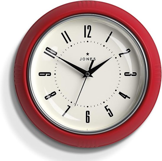 Ronde Retro Wandklok - The Ketchup Round Clock - Makkelijk leesbare ...