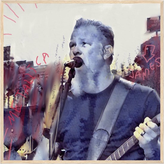 James hetfield | metalica | Metallica Poster | 50 X 50 CM | pop art ...