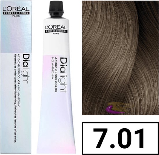 L'Oréal Professionnel - Dia Light - 7.01 Natuurlijk As Blond | bol