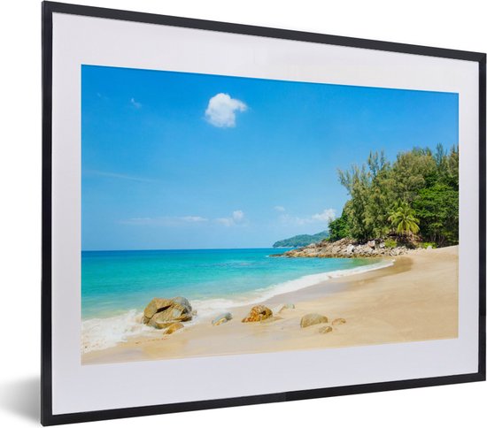 Fotolijst incl. Poster - Strand - Zee - Planten - Tropical - 40x30 cm - Posterlijst | bol