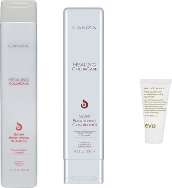 Lanza Duo Set - Silver Brightening Conditioner + Shampoo + Gratis Evo ...