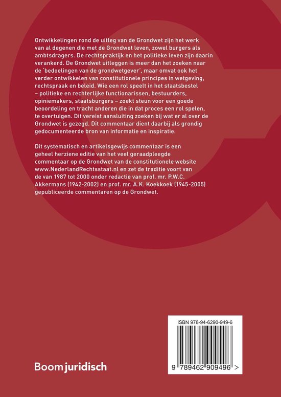 Commentaar & Context - Uitleg van de Grondwet | 9789462909496 | Boeken ...