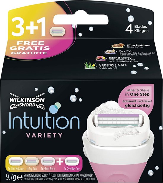 3x Wilkinson Intuition 2 in 1 Navulmesjes Variety 4 stuks | bol