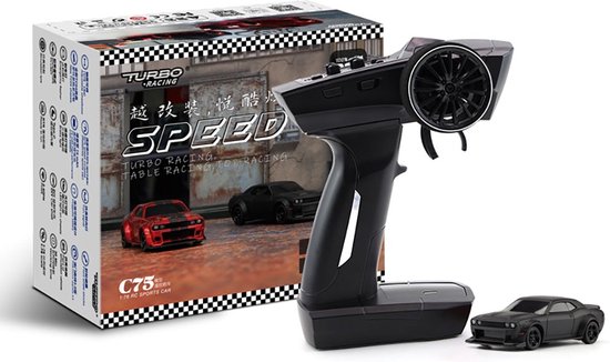 Turbo Racing C75 Black 1/76 RC Wagen - RTR | bol