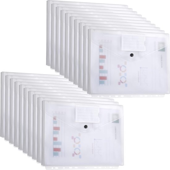 Documentenmap, A4, 20 stuks, driedimensionale documentenmap, A4 ...