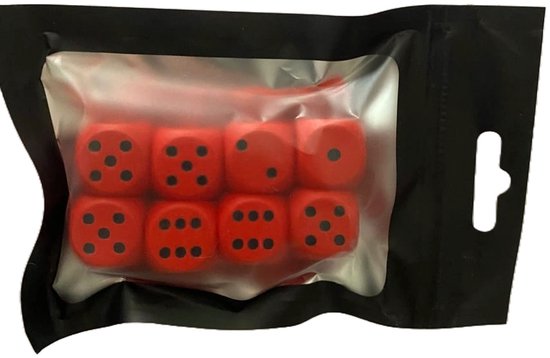 Shagam - Dobbelstenen - 8 Stuks - Rood - Hout - Yahtzee | bol
