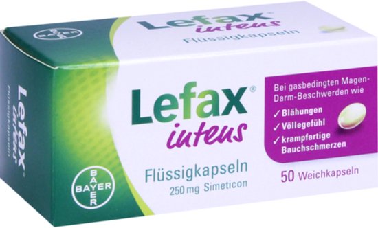 Lefax Intens - Simeticon voor volwassenen - Tegen winderigheid - 50 ...