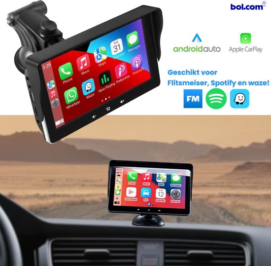 Hoogwaardige HD Navigatiesysteem PRO 2023 - 7 Inch - Apple Carplay - Android Auto - FM... | bol.com