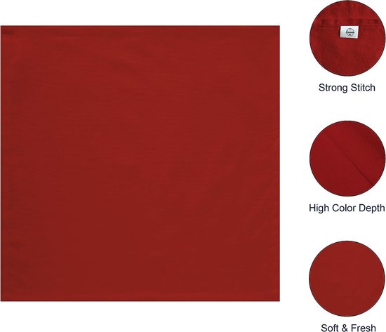 Homes Solid Color Eettafel Servetten - Set van 12 - Wasbaar, Vierkant ...