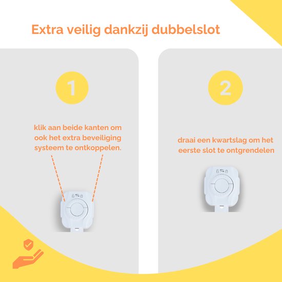 Kinderslot kastjes - Zelfklevend kinderslot - Dubbel op slot ...