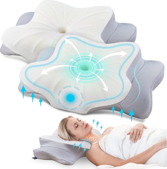 Orthopedisch Hoofdkussen - Traagschuim kussen - Ergonomisch Neksteunkussen - 2 stuks | bol.com