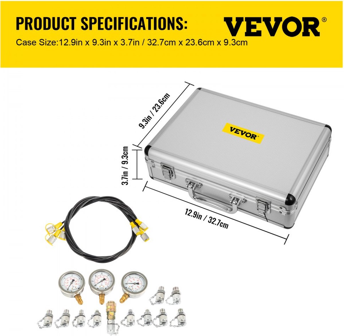 Dakta® Hydraulische Manometer Test Kit Graafmachine Draagbare Tester ...