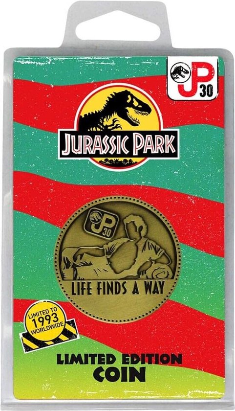 Jurassic Park Limited Edition Munt - "Life Finds A Way" - 30 Jaar JP - Gelimiteerd tot... | bol