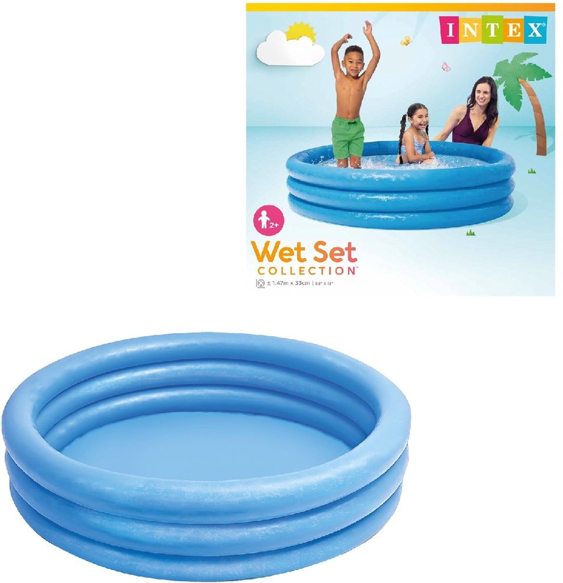 Intex Crystal Blue Pool - Opblaaszwembad - Ø 147 x 33 cm | bol
