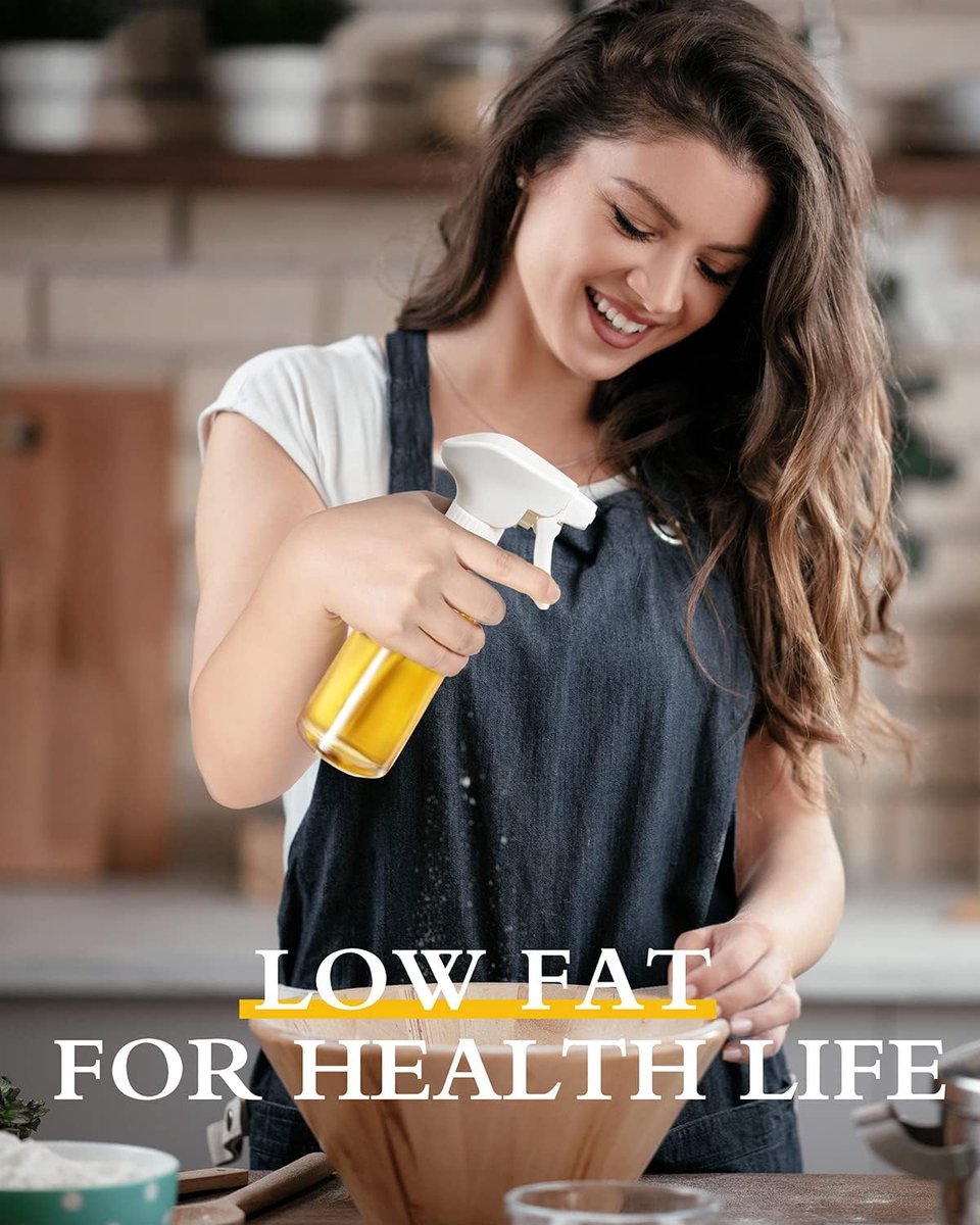 Oliesproeier voor spijsolie, 200 ml, oliespuitfles, glas, oliespray ...