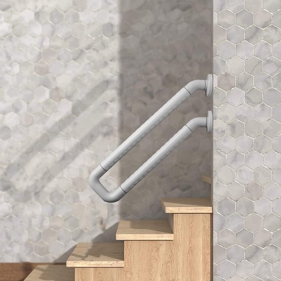 Handleuning wandmontage met antislip oppervlak, U-vormige trapleuningen ...