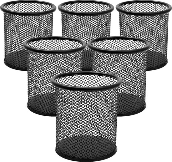 Pennenhouder, draadmetalen pennenkoker, zwarte pennenhouder ...