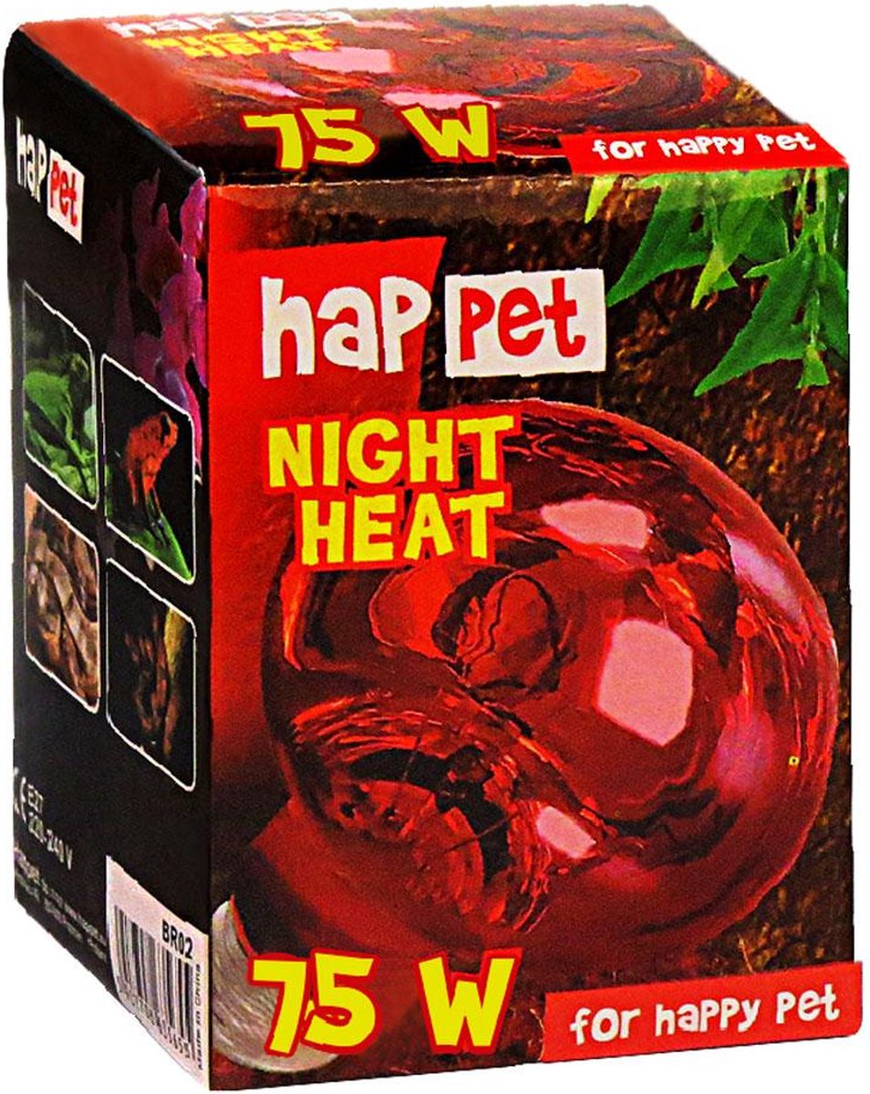 Happet BR03 - Terrariumverlichting - Terra Night Heat Red bulb 75W ...