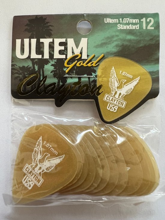 Clayton - Ultem Gold - standaard plectrum - 1.07 mm - 12-pack | bol