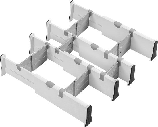 Verstelbare ladeverdelers, set van 4 ladeverdelers Organizers met verdelers... | bol